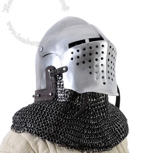 German Bascinet With the Triangle Visor and splitvisor Attachment ...