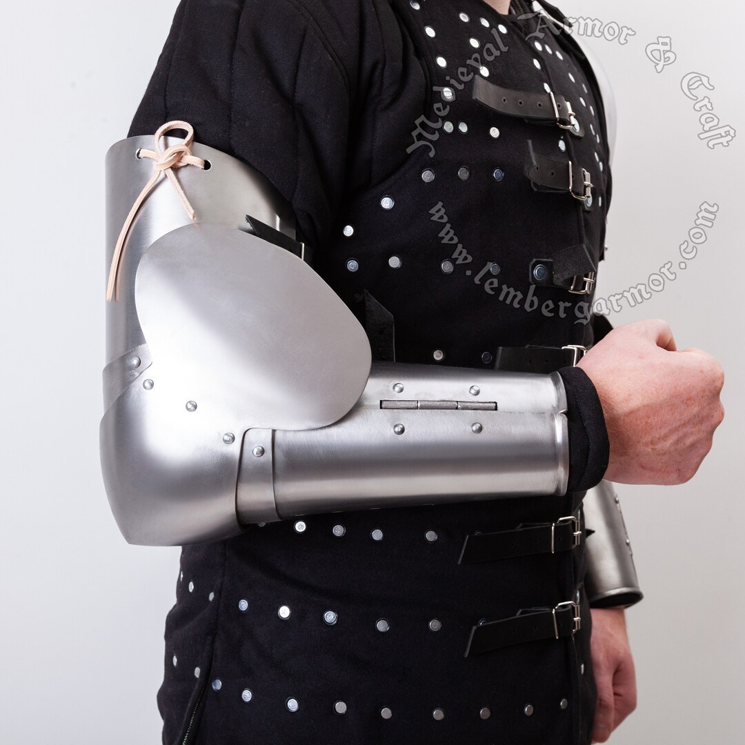 A Set of Titanium Medieval Buhurt Plate Arms With Straight Bracers of ...
