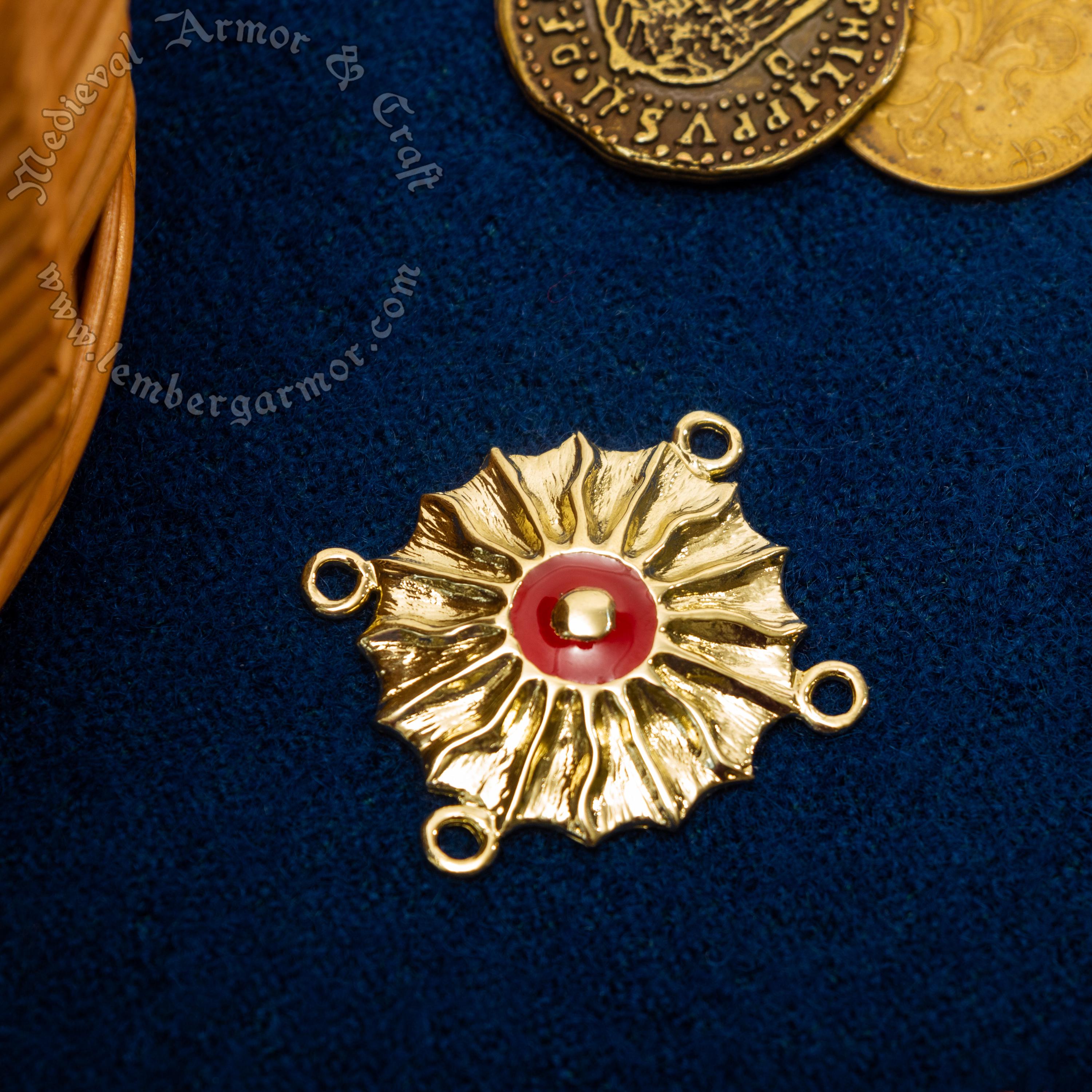 Medieval Livery Collar, Brass Chain of Office With Roses and Suns in ...