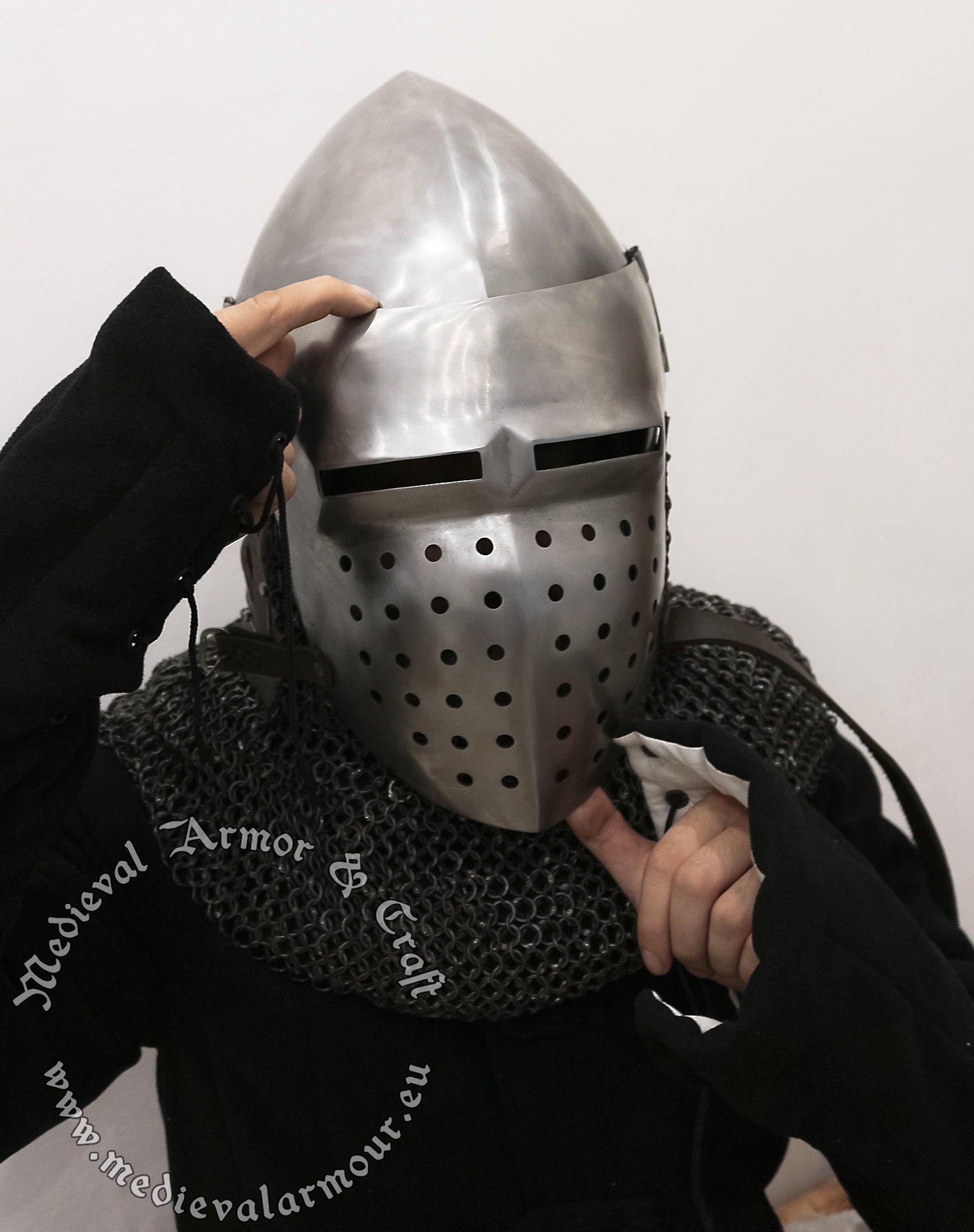 Pig-face Helmet. German Bascinet Full-contact Fight, 14th-15th Century ...