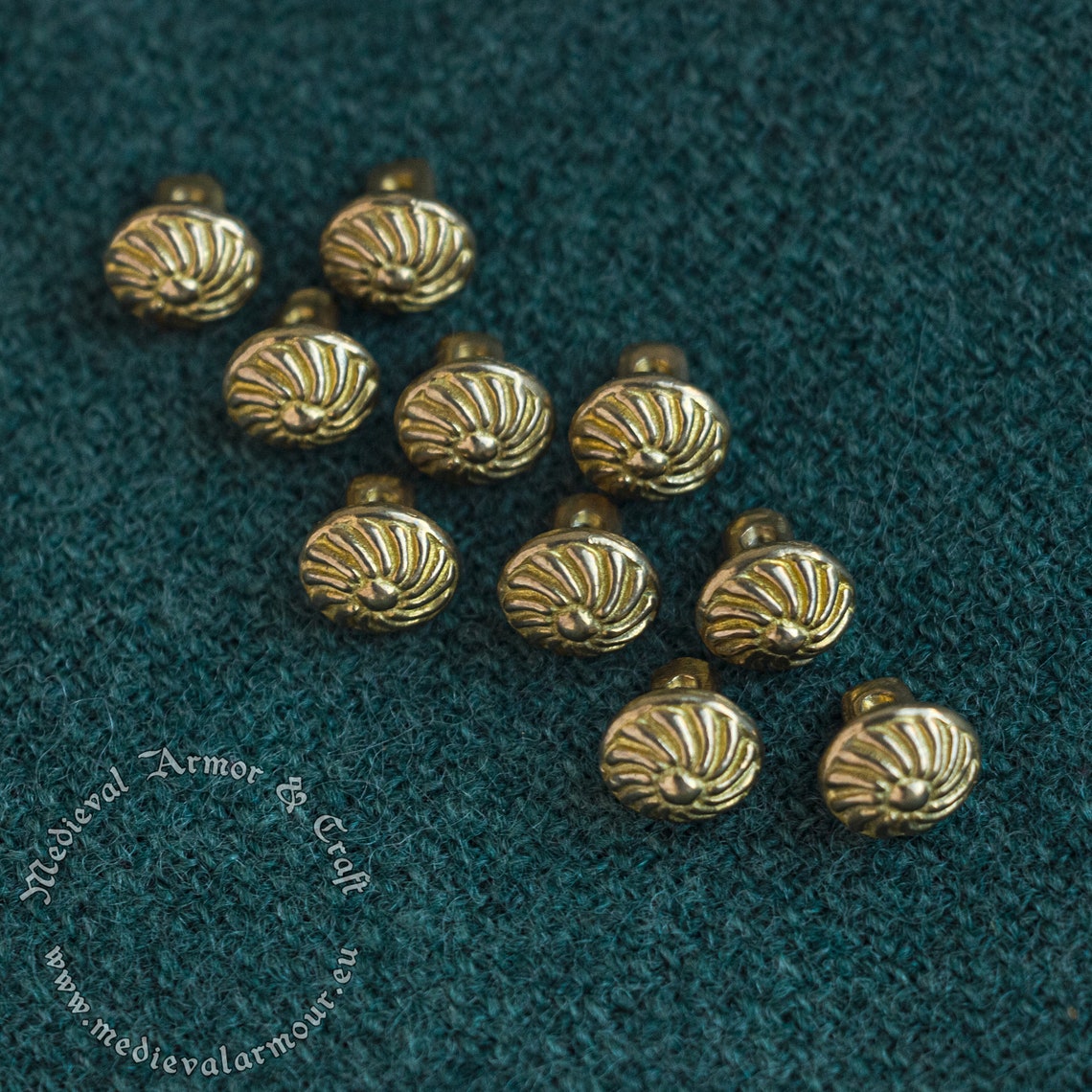 Medieval Gold brass Buttons 14th-15th Centuries for the | Etsy