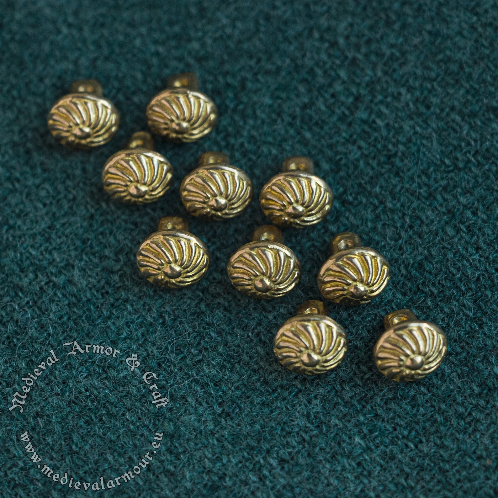 Medieval Gold brass Buttons 14th-15th Centuries for the | Etsy