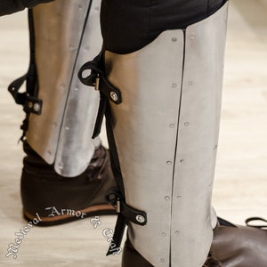 Medieval Greaves 14th -15th Century. Closed Anatomical 5-parts Greaves ...