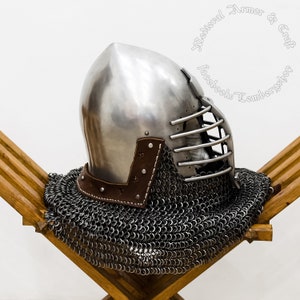 Wolf Ribs Buhurt Helm for Full-contact Steel Fight. Reenactment 14th ...