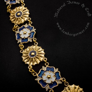Medieval Livery Collar, Brass Chain of Office With Roses and Suns in ...