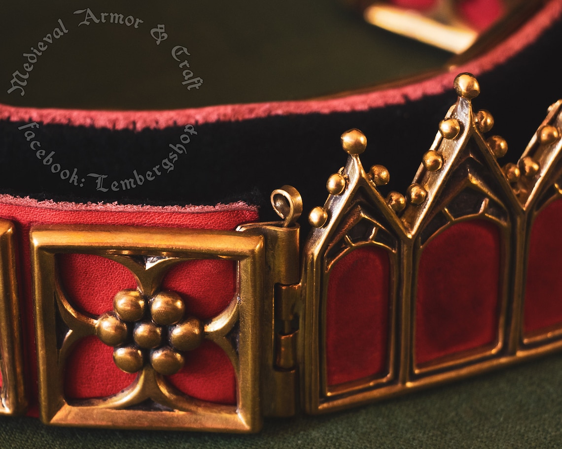 Medieval knight's belt replica with authentic extension | Etsy