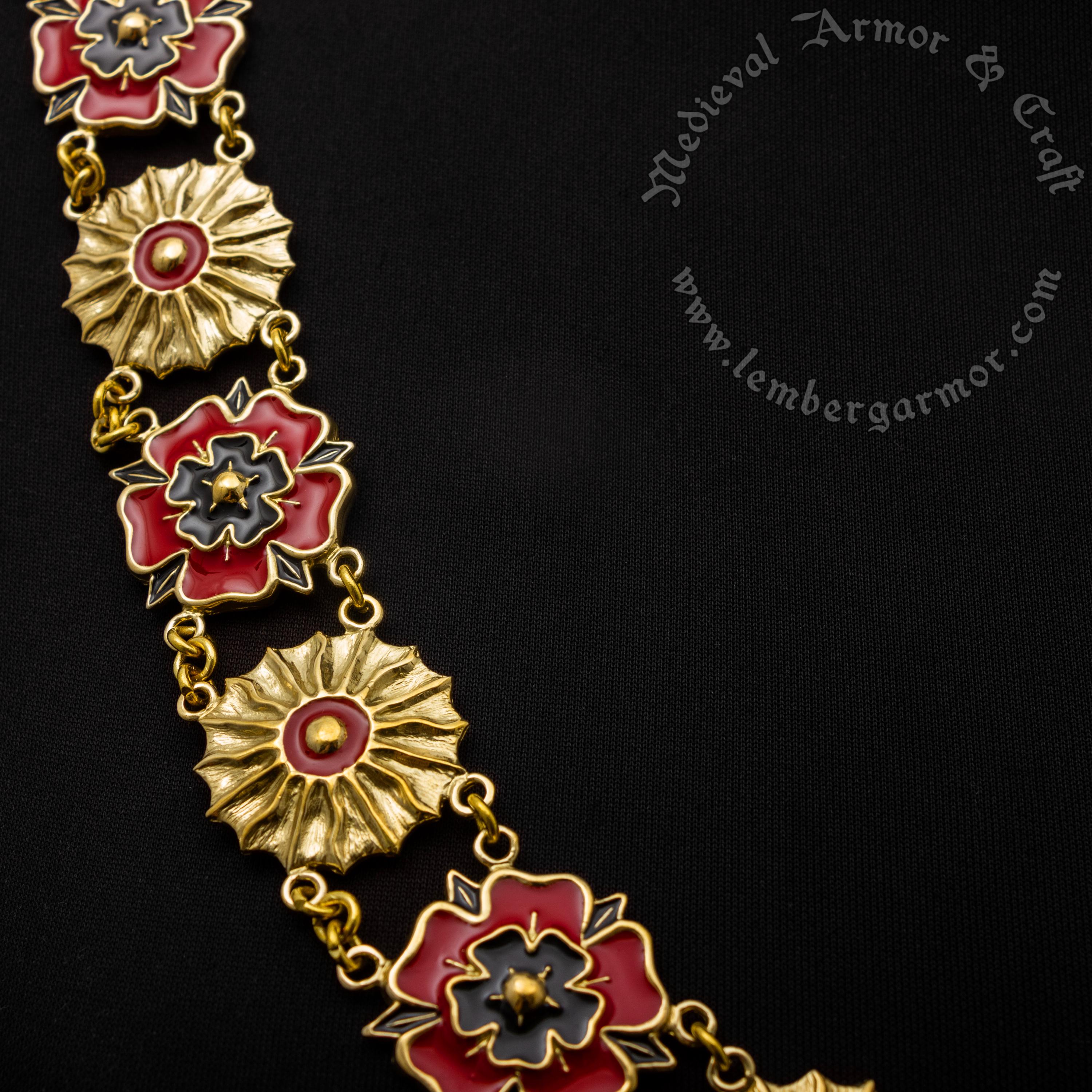 Medieval Livery Collar, Brass Chain of Office With Roses and Suns in ...