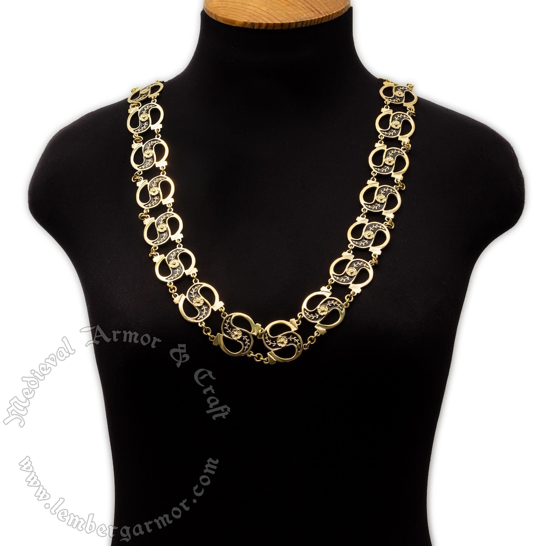 Medieval Livery Chain of Office: Brass Replica of the Collar of Esses ...