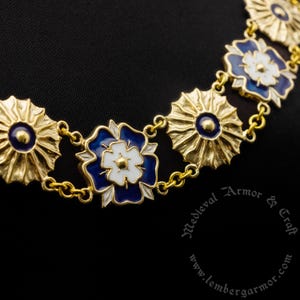 Medieval Livery Collar, Brass Chain of Office With Roses and Suns in ...