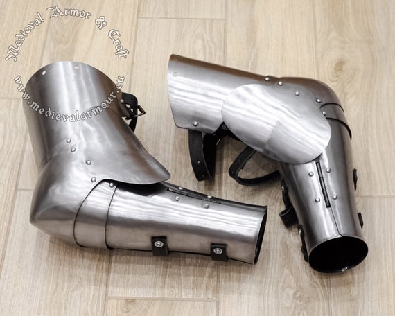 Buhurt Plate Arms With Anatomical Vambraces and Curved Wing - Etsy