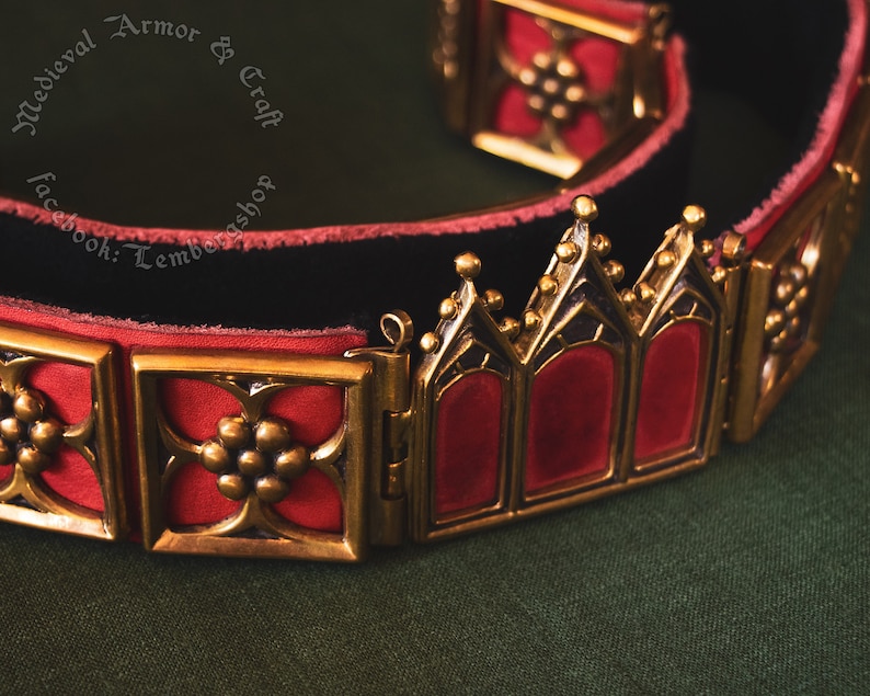 Medieval knight's belt replica with authentic extension | Etsy