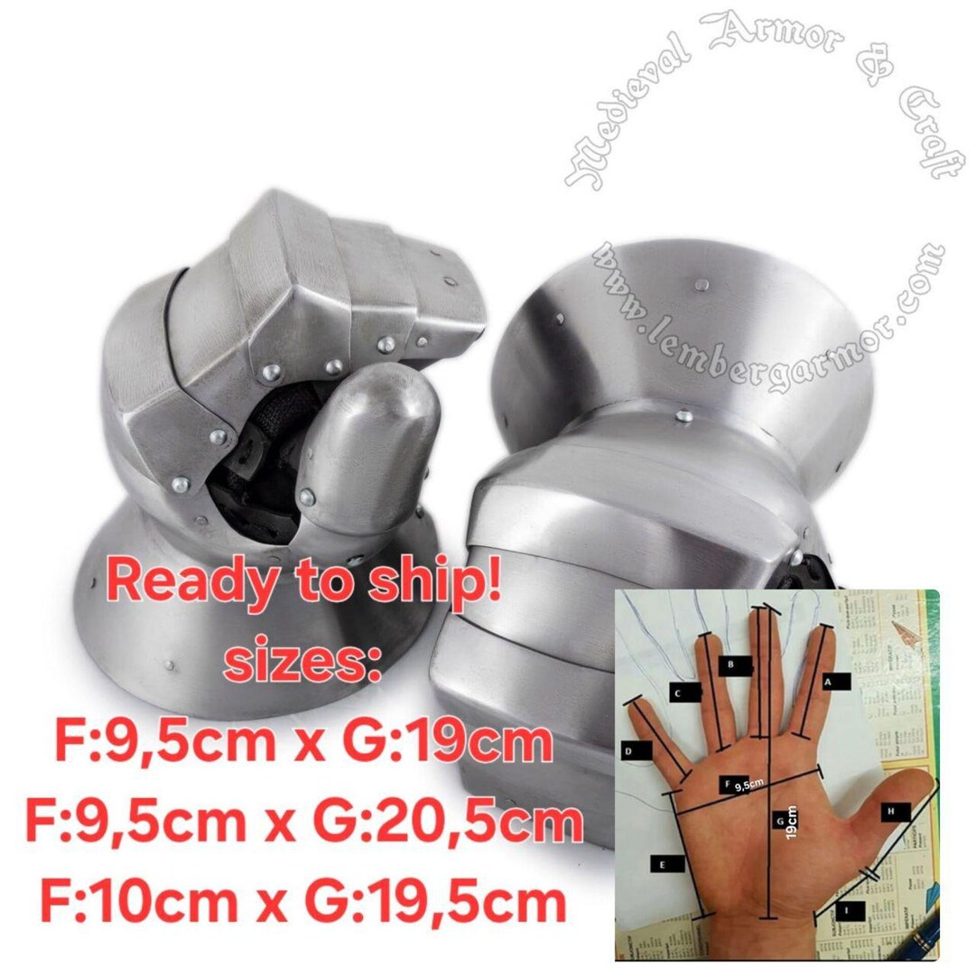 In Stock! Buhurt Gauntlets Model "yeomen". Sports Steel Gloves for Full ...