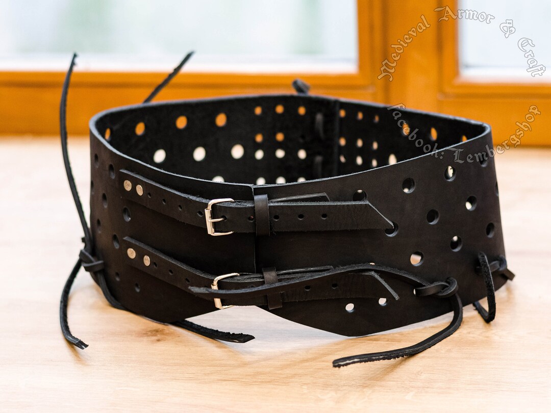 Strong Leather Belt for Chausses and Armor. Medieval Leg Armor Attachment With Leather Straps ...
