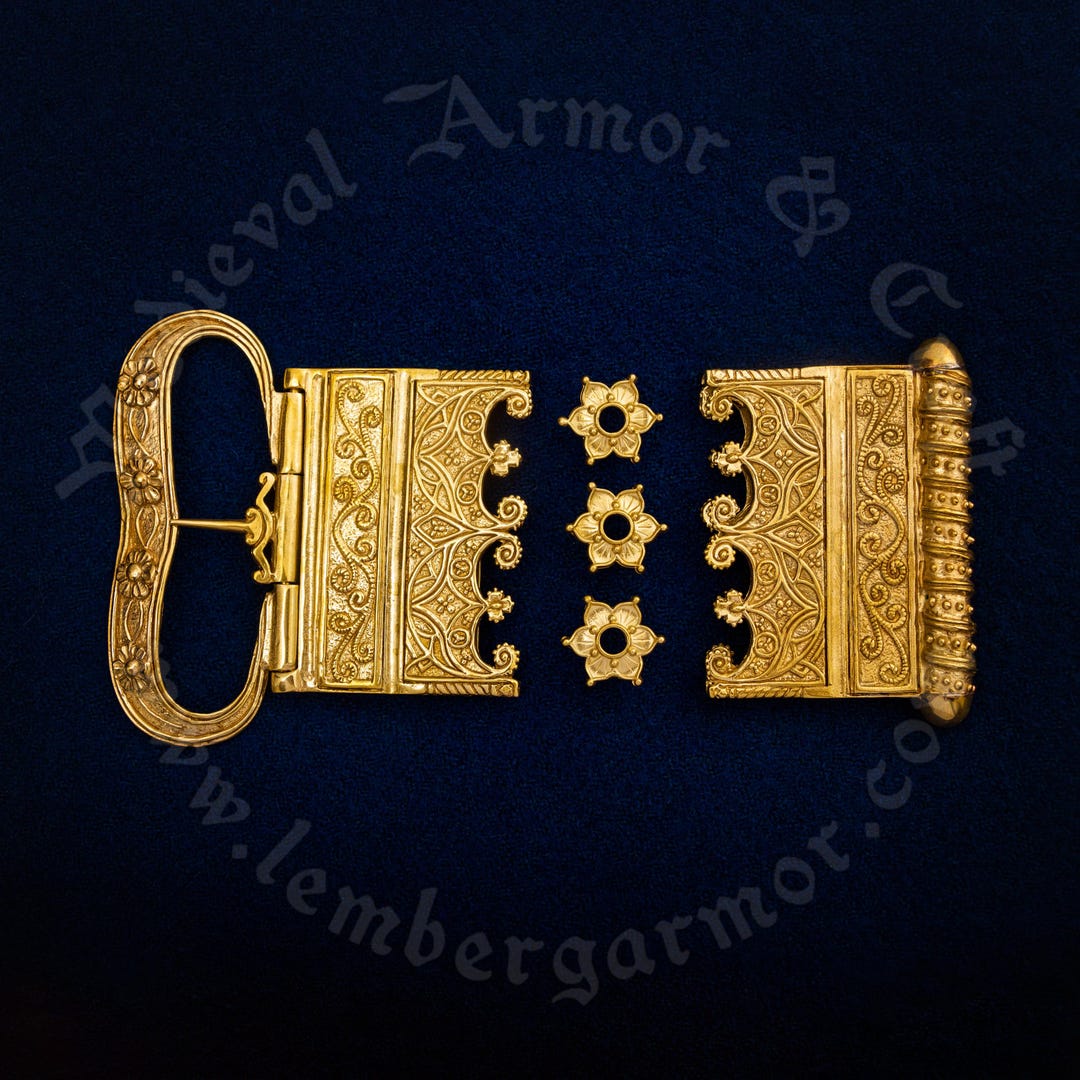 Medieval Casting Belt Set Replica 15th Century, Europe. Suitable for a ...