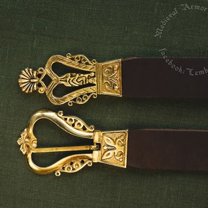 The Leather Medieval Belt Based on the England 15th Archeology for ...