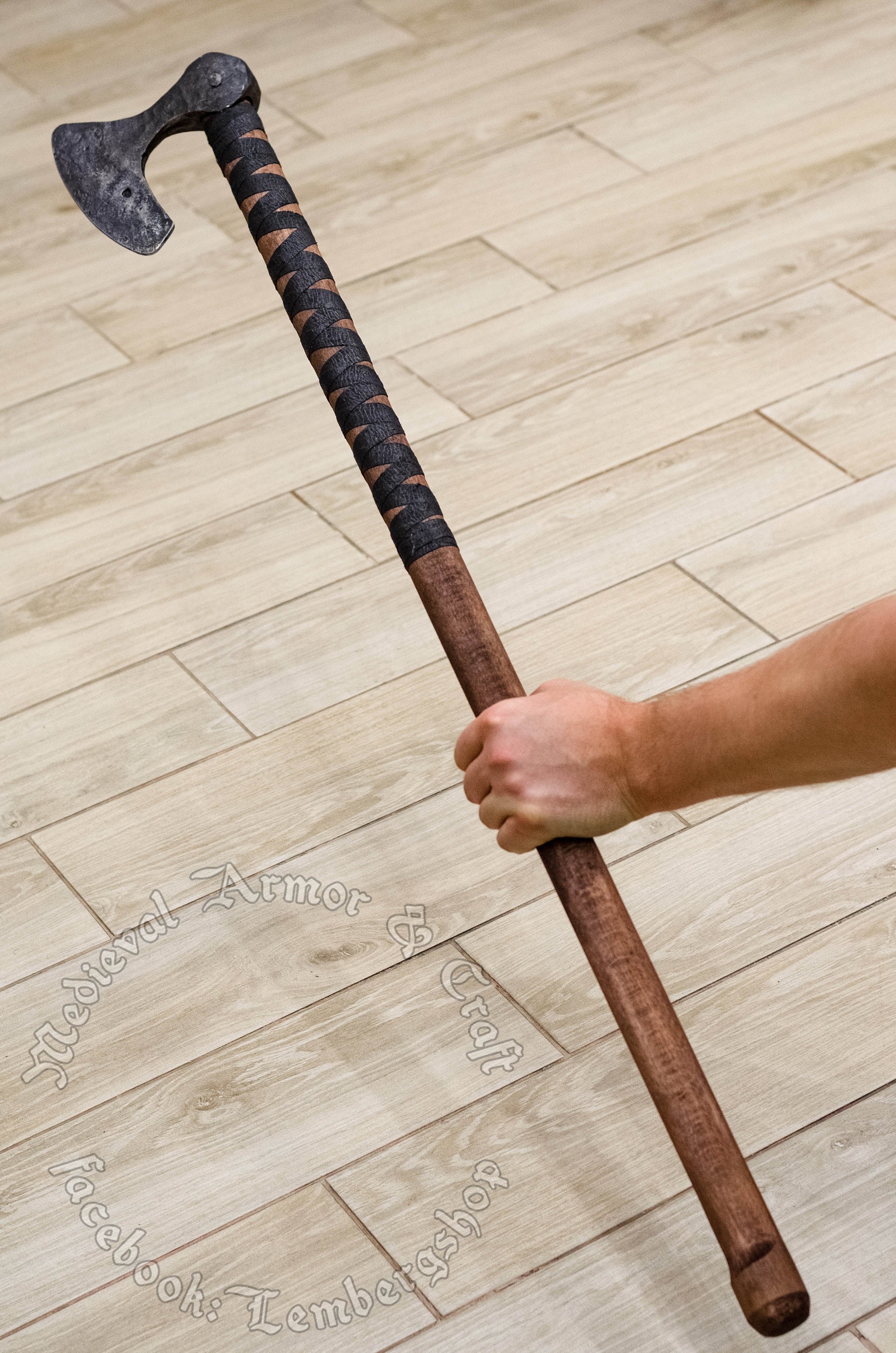 Two-handed Forged Axe for Buhurt. Medieval and Viking Ax for - Etsy Finland
