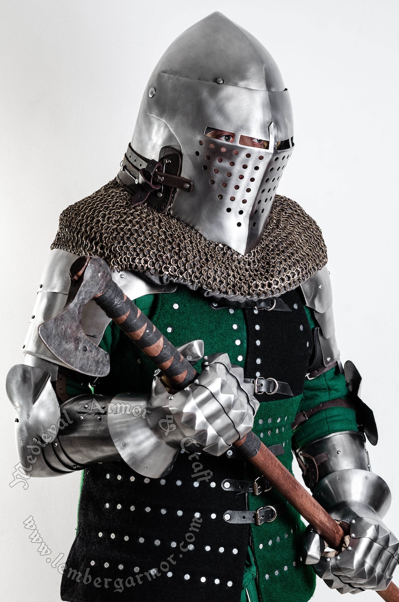 Full Set of Buhurt Armor "lombardian Cavalry" Mixed Titanium and ...
