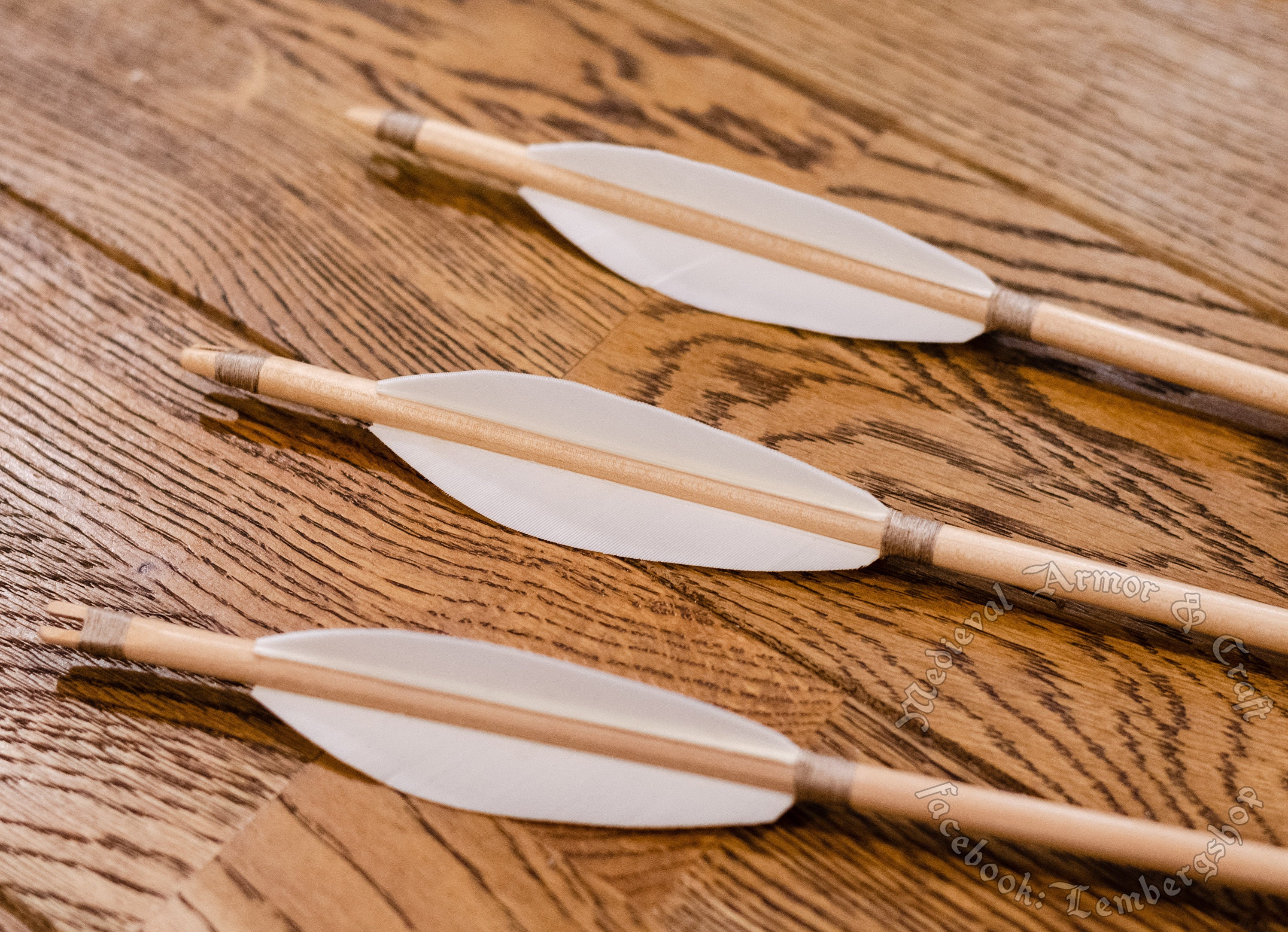 White wooden arrows for traditional and medieval archery. | Etsy