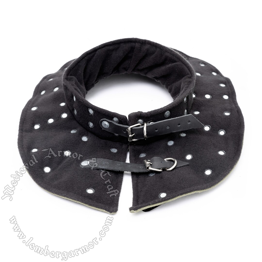 Brigandine Collar With Hardened Plates for Neck and Back Protection in ...