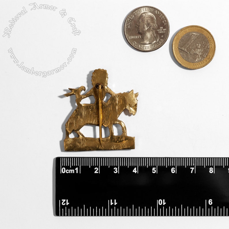 The Hawking Scene Pilgrim Badge. Medieval Pin for a Hat or a - Etsy