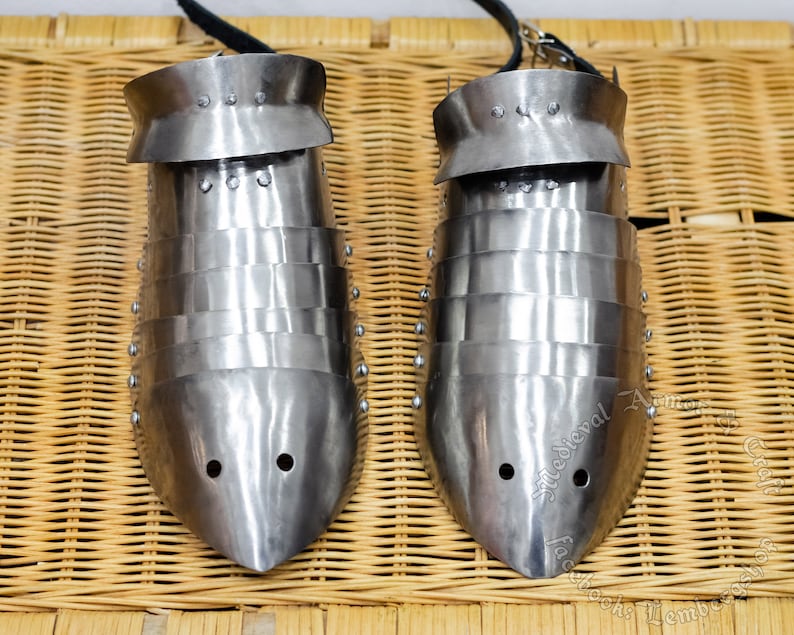 The Set: Titanium or Tempered Steel Segmented Sabatons + Combat Boots ...