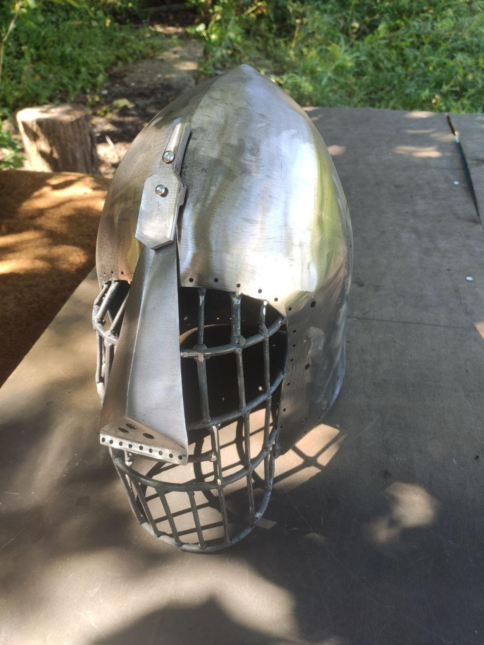 Nasal Bascinet Helm With Padding and Aventail Included With Extra Bars ...