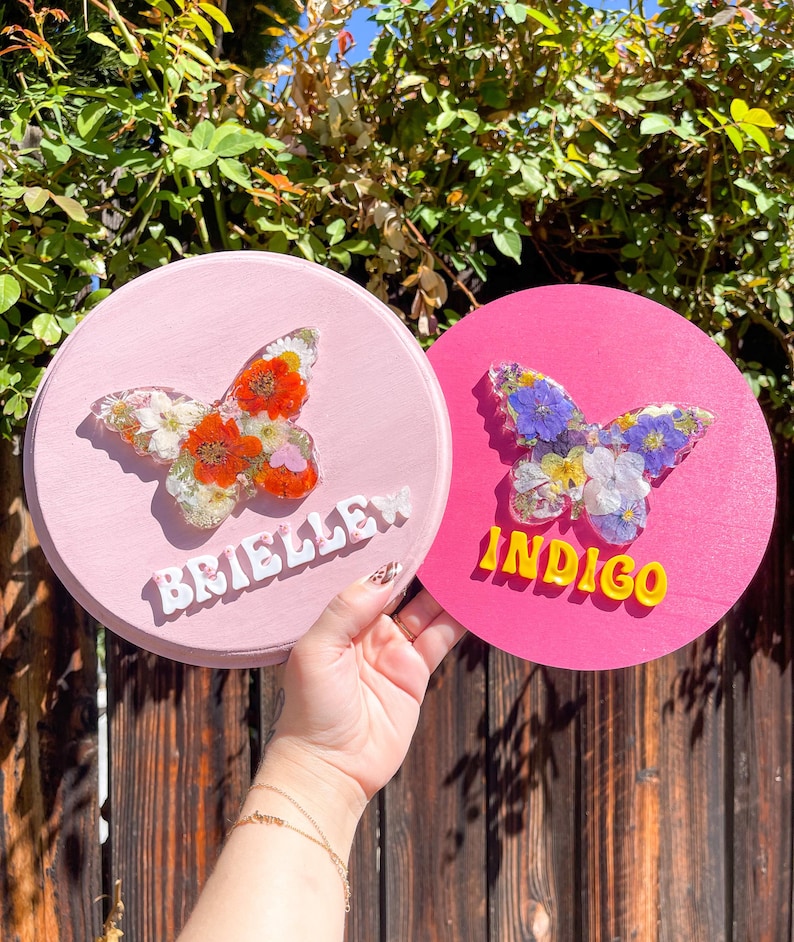 Custom Butterfly Name Sign - Etsy