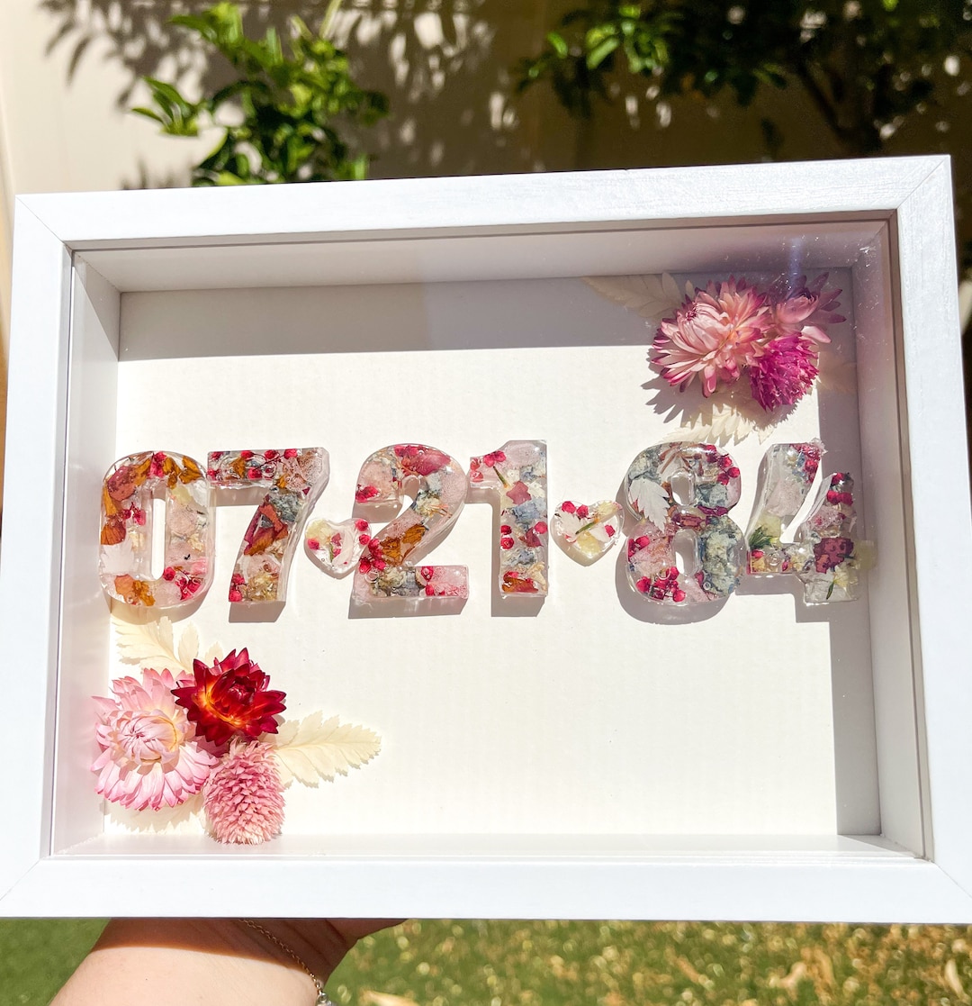 Resin Date Shadow Box - Etsy