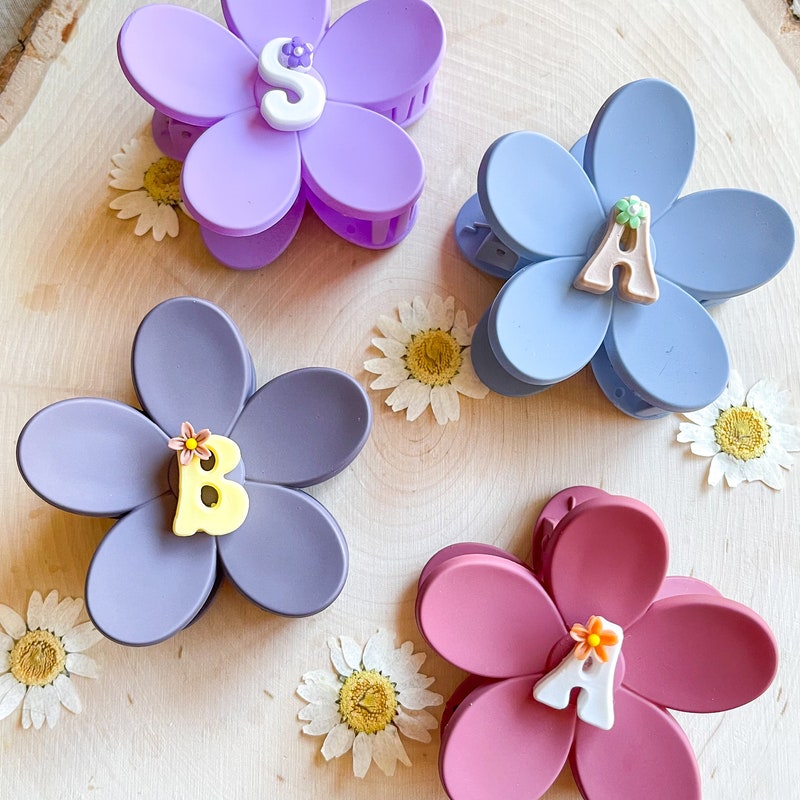 Initial Hair Clips - Etsy