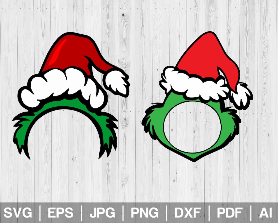 Grinch Face Monogram Svg Grinch Svg Christmas Grinch Face PNG - Etsy