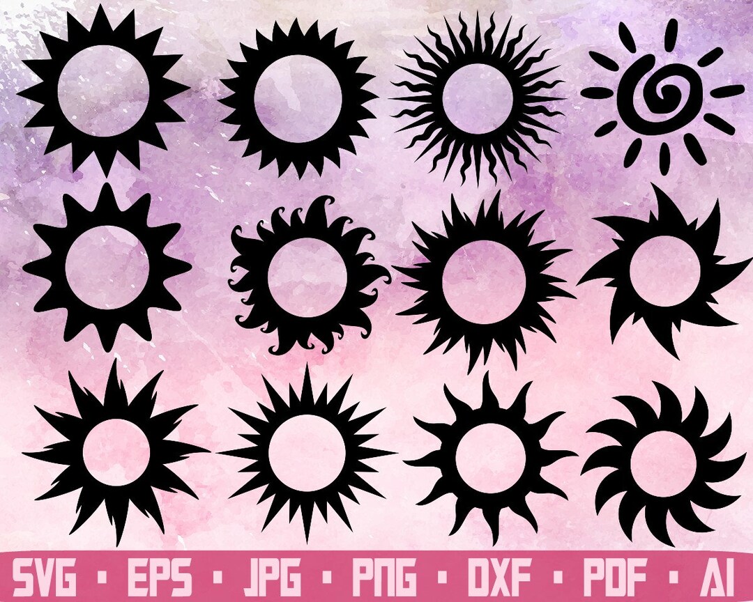 Sun Svg Sun Frames Svg Sun Monogram Summer Svg Sunlight Svg Sun Frames ...