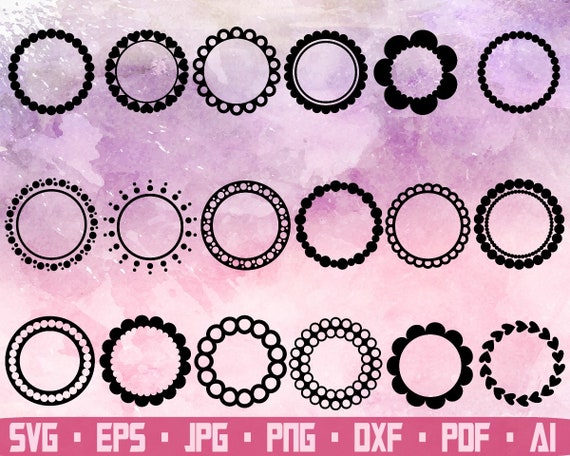 18 Circle Svg Svg Files for Cricut Circle Svg Bundle Frame Svg | Etsy