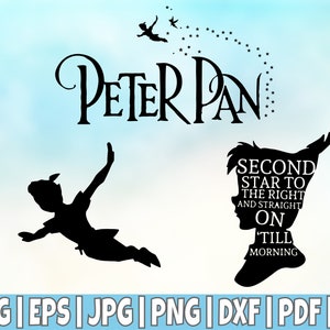 50 Mega Bundle Peter Pan SVG PNG Cut File Vector Silhouettes Printable ...