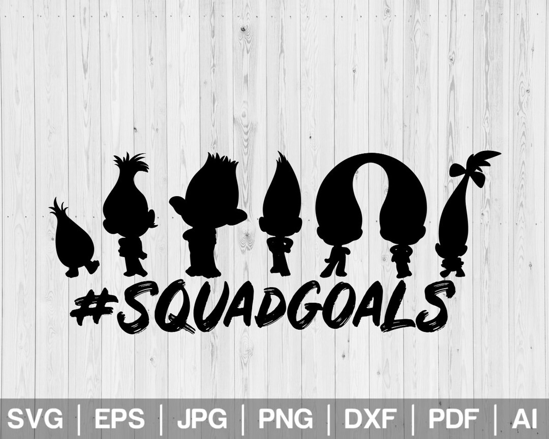 Troll Doll Trolls Party Squadgoals Friends Poppy Dolls Svg Troll Hair ...