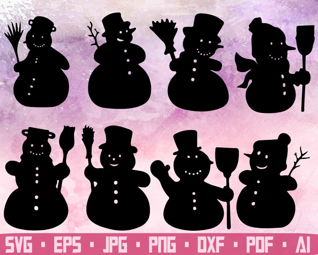 8 Snowman Christmas Svg Snowman Svg Winter Snowman Clipart Winter Svg ...