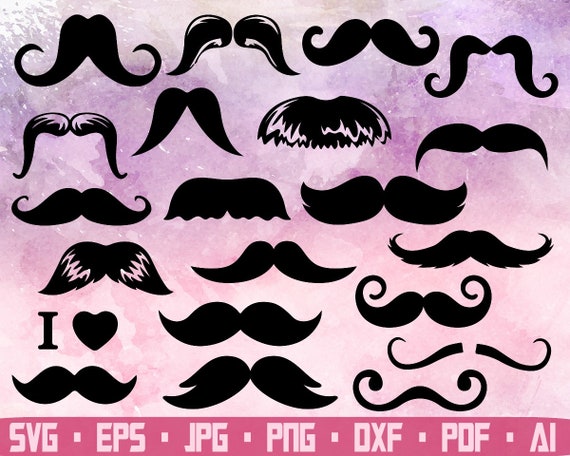 20 baffi svg Baffi svg File di taglio baffi Baffi clipart - Etsy Italia