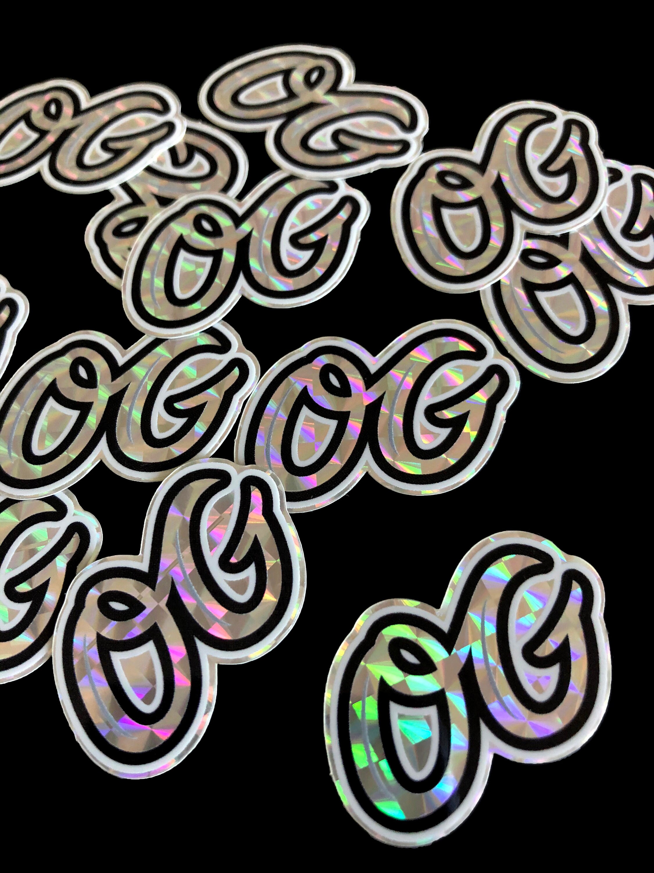 OG Letters Sticker - Prismatic Effect - Etsy
