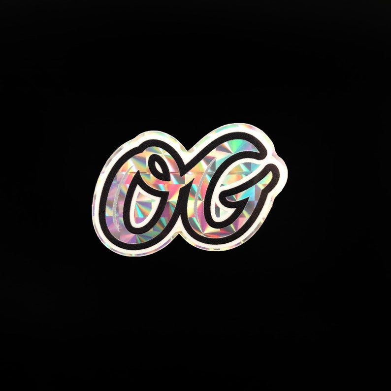 OG Letters Sticker - Prismatic Effect - Etsy