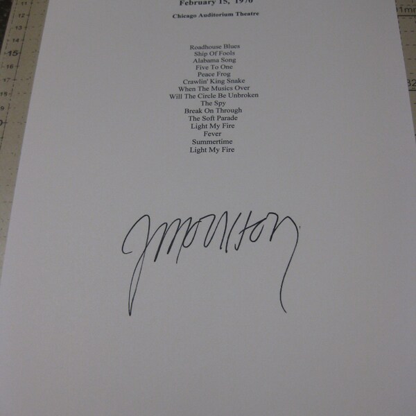 Jim Morrison Signed - Etsy