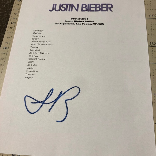 Justin Bieber Signed - Etsy
