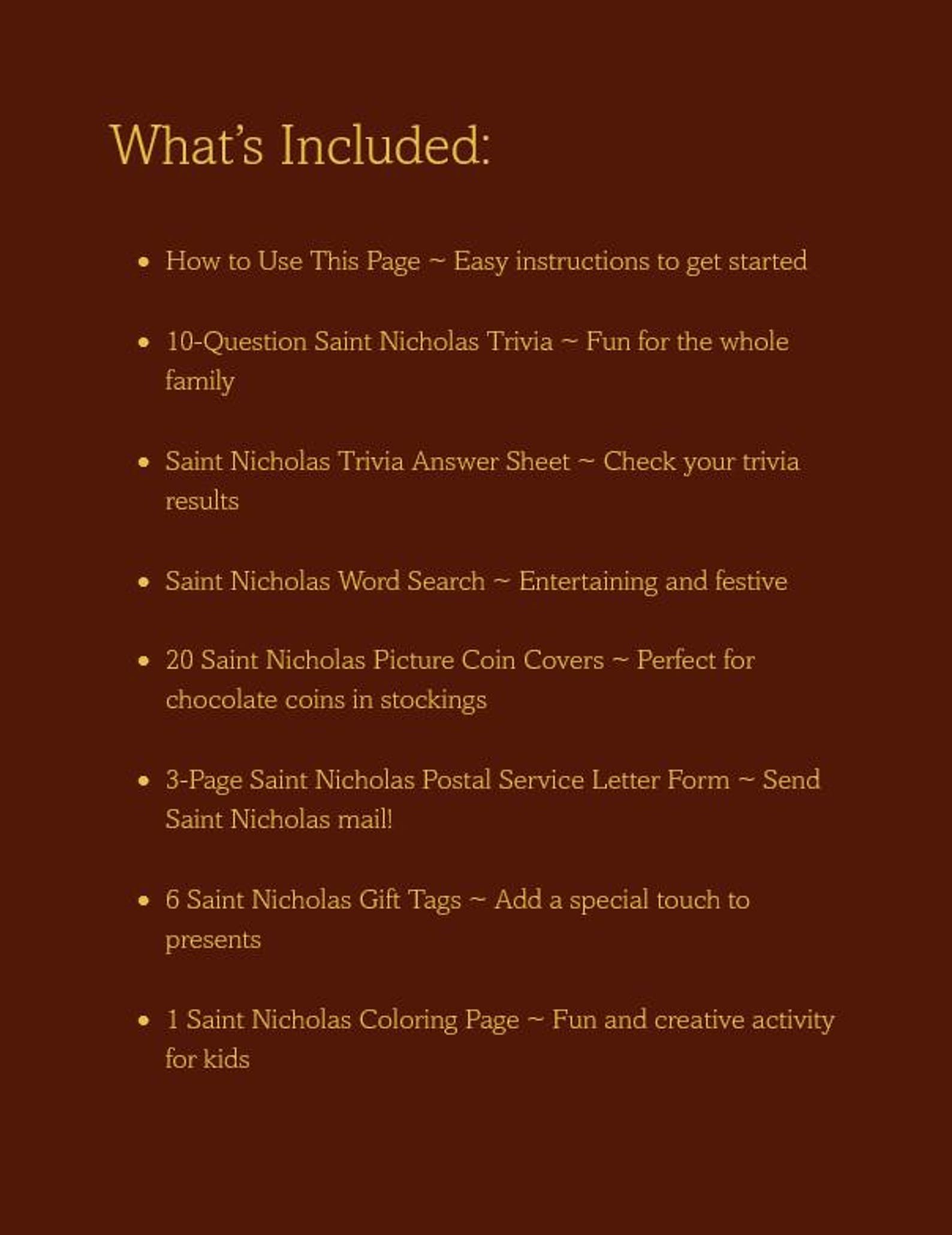 Fun Saint Nicholas Printables for Kids | Trivia, Word Search, Coloring ...