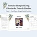 February Liturgical Living Guide | Catholic Calendar, Feast Days ...