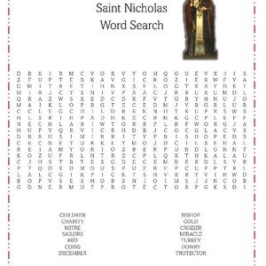 Fun Saint Nicholas Printables for Kids | Trivia, Word Search, Coloring ...