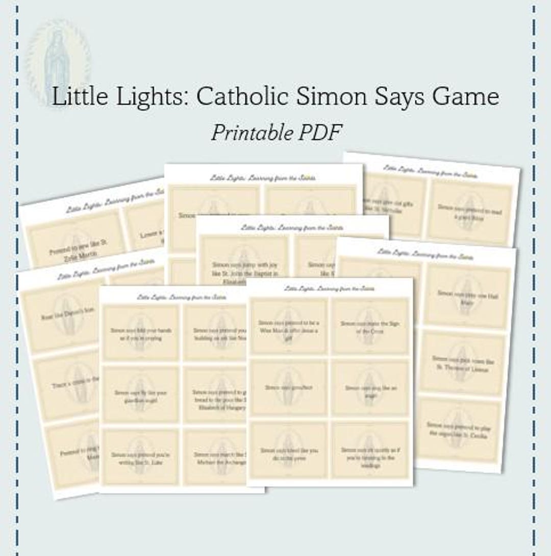Catholic Simon Says Printable Game for Kids | Religious Education ...
