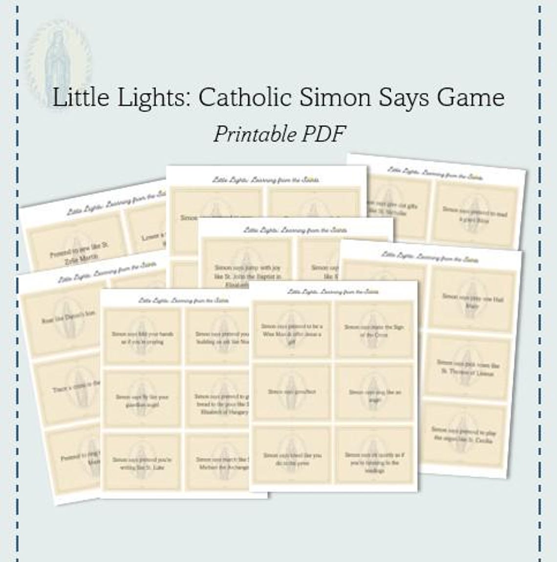 Catholic Simon Says Printable Game for Kids | Religious Education ...