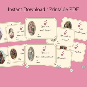 Catholic Saint Valentine Cards for Kids | Printable Valentines | Faith ...
