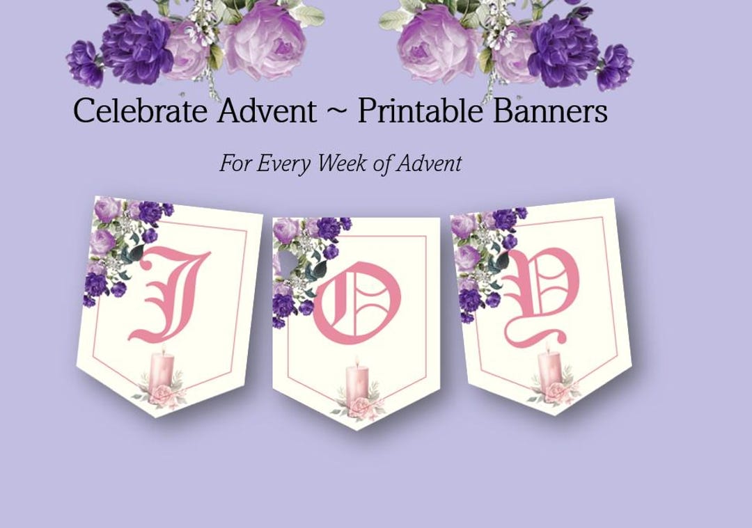 Printable Advent Banners | 4-week Catholic Set | Liturgical Living Home ...
