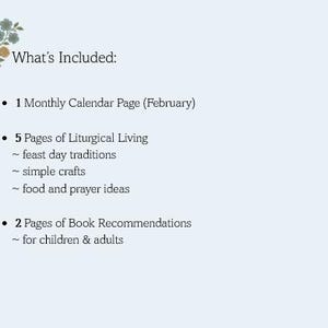 February Liturgical Living Guide | Catholic Calendar, Feast Days ...