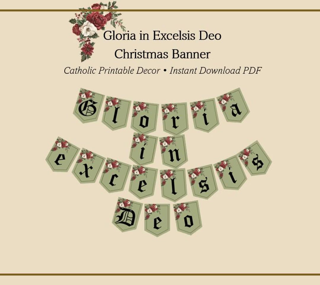 Gloria in Excelsis Deo Banner – Catholic Christmas Wall Decor - Etsy