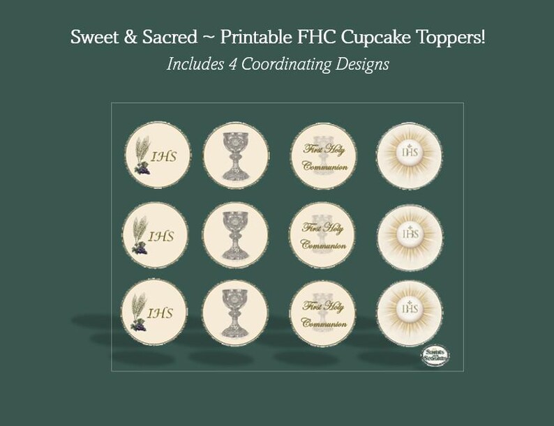 First Holy Communion Printable Party Decorations Bundle, Catholic ...